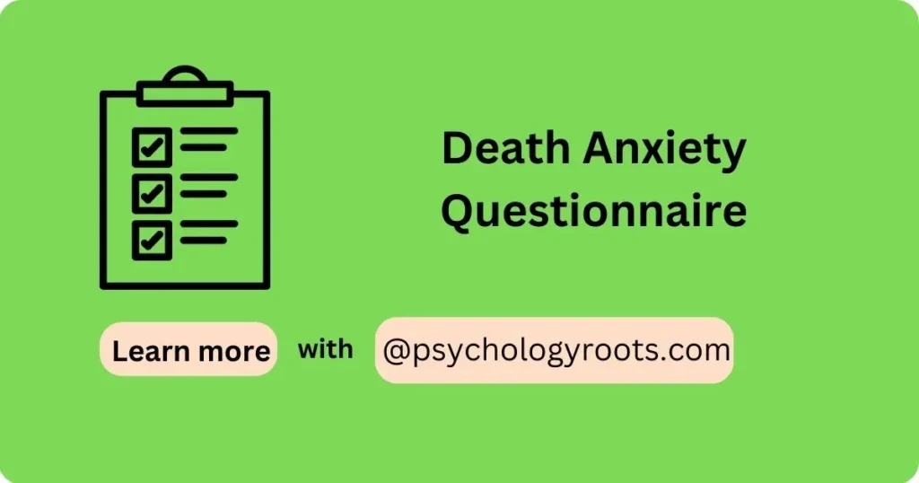 Death Anxiety Questionnaire Psychology Roots Death Anxiety Questionnaire Psychology Roots